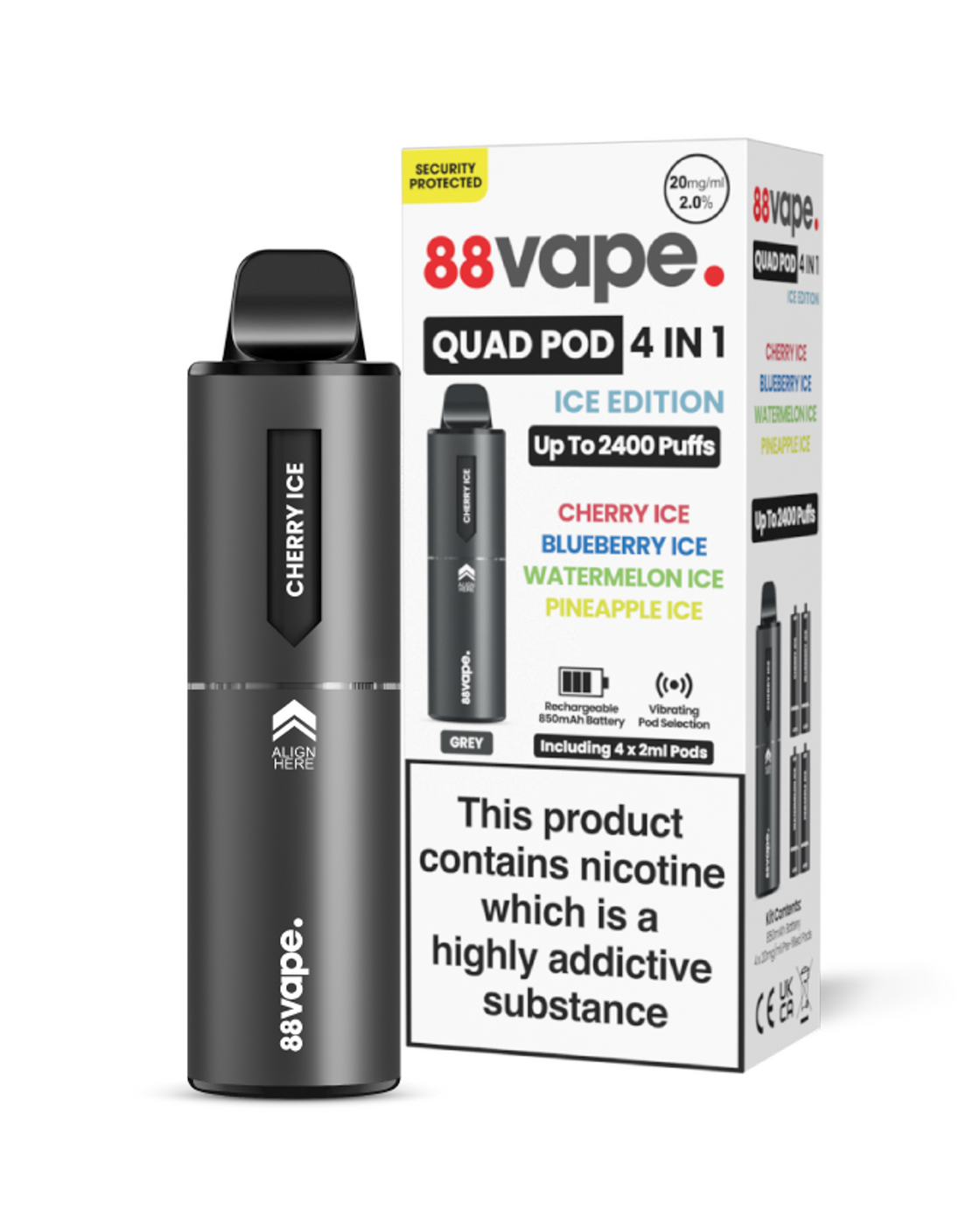 88Vape Quad Pod Kit 4-in-1 | 2400 Puff Vape