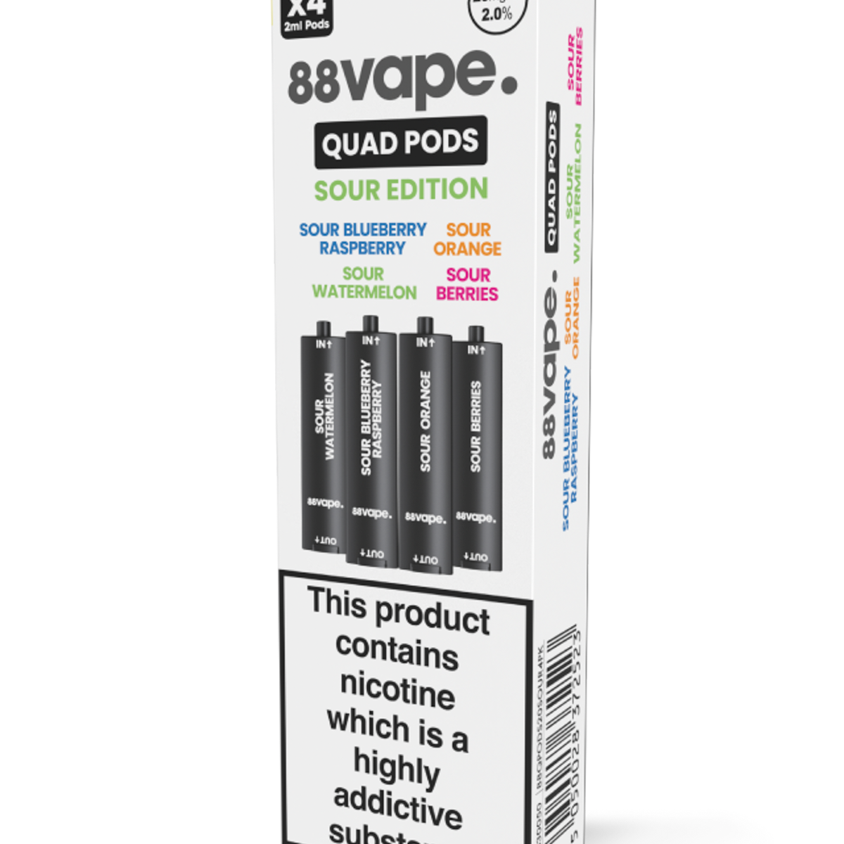88Vape Quad Sour Edition Pods (x4)