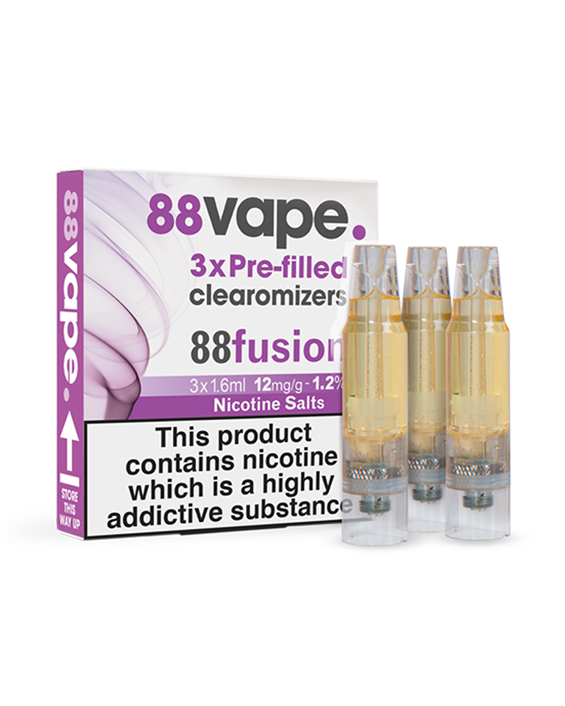 88Fusion Pre-Filled Clearomizers (x3) — 88Vape