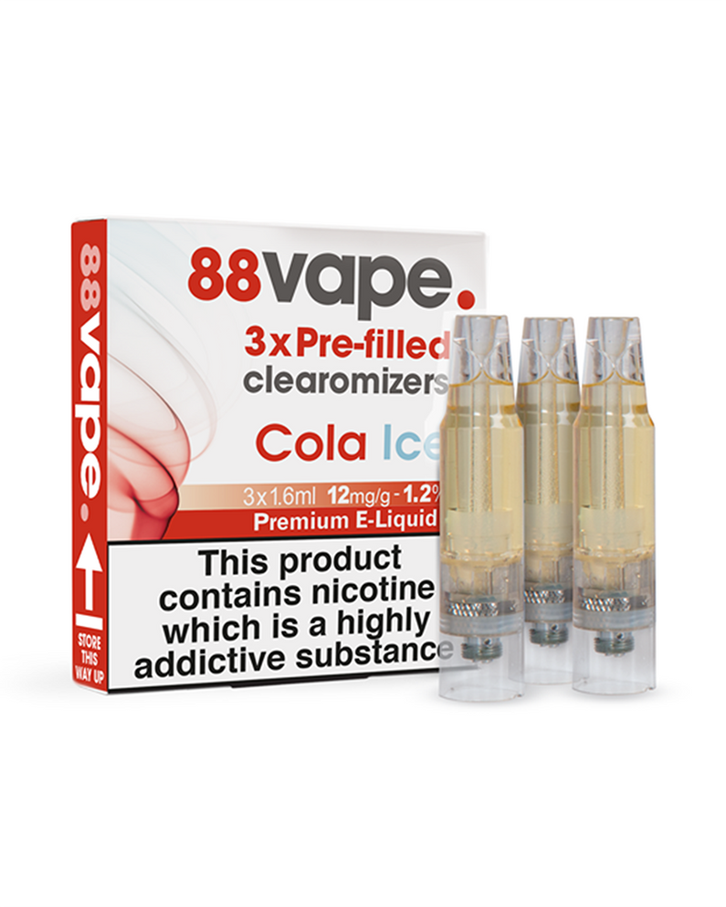 Cola Ice Pre-Filled Clearomizers (x3) — 88Vape