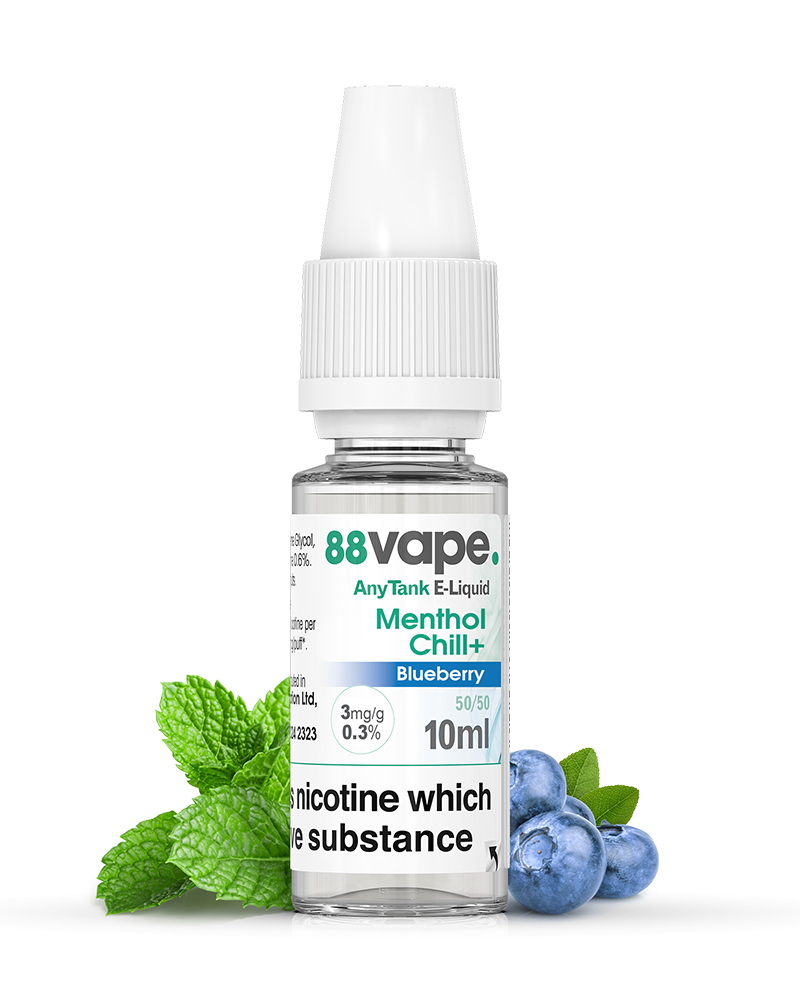 Menthol Chill+ Blueberry E Liquid Just £1 | 88Vape