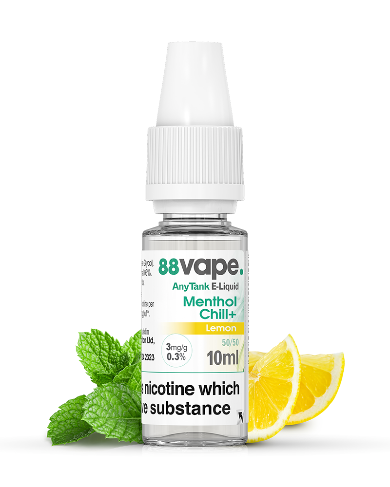 Menthol Chill+ Lemon E Liquid Just £1 | 88Vape